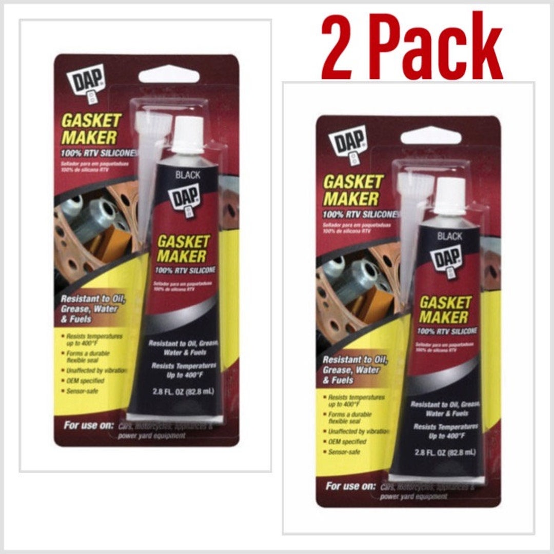 2 Pack 100% RTV Gasket Maker Silicone Tube 2.8oz Oil Grease Water Fuel ...