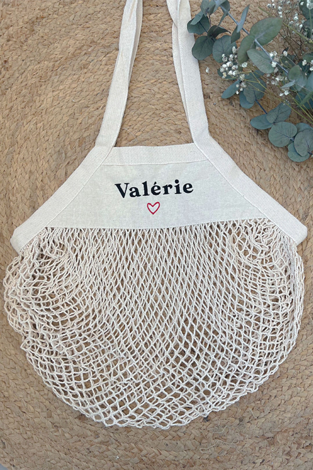 Sac personnalisé - Filet en coton réutilisable - Cabas de course en ...