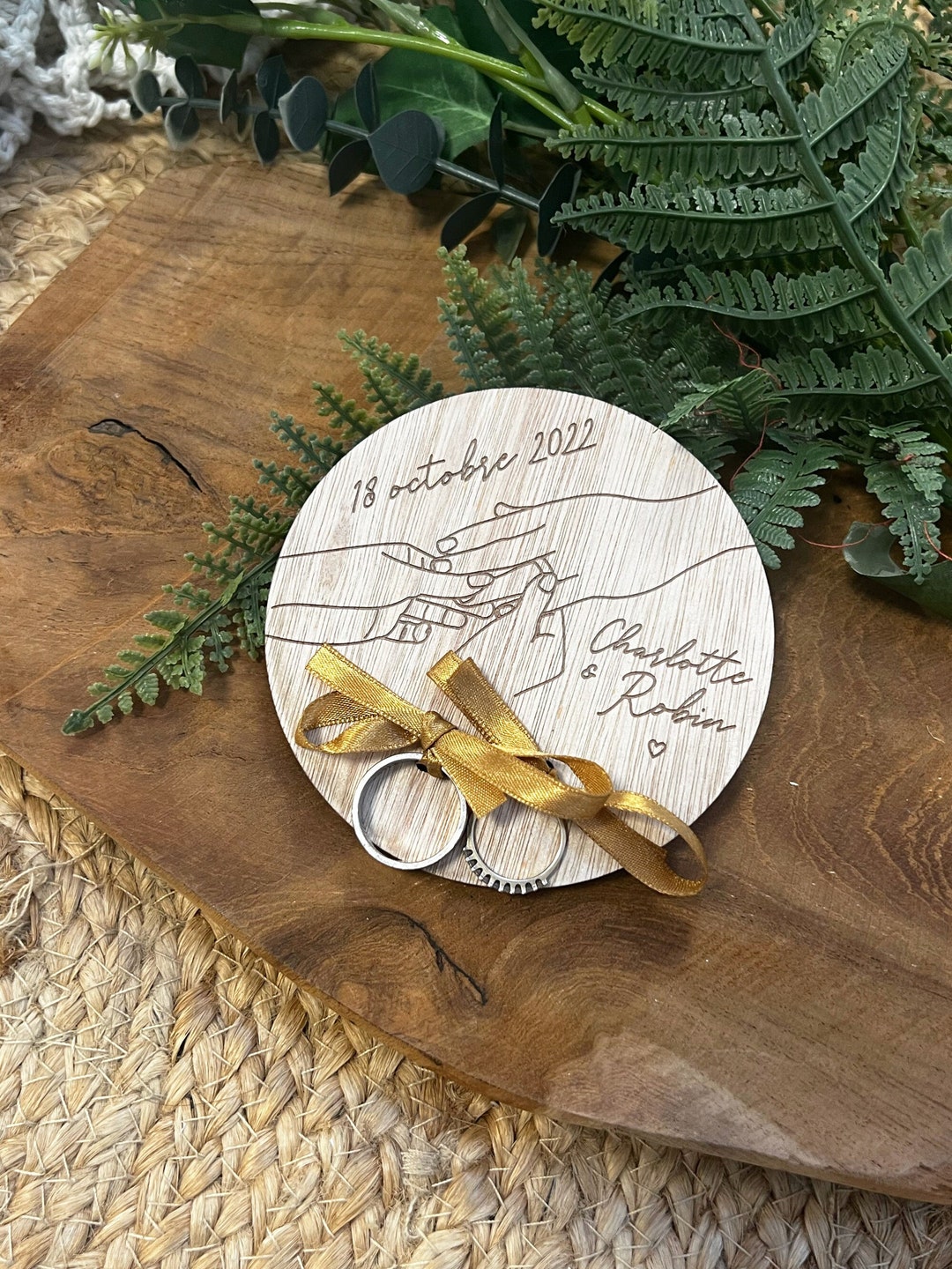 Personalized Wooden Wedding Ring Holder - Personalized Wedding Ring ...