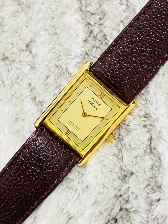 Vintage HMT Ashwini Tank Golden Dial Gold Plated Hand… - Gem