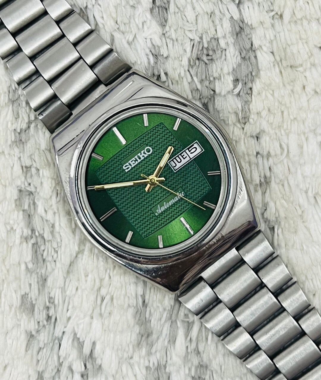 Vintage Seiko 5 Automatic Green Dial Day/date Men's Wrist Watch Japan Made Gift for Him - Etsy
