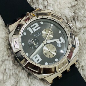 Swatch Irony Quartz Chronograph Rotating Bazel Swiss Made Men’s Watch ...