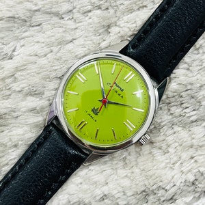Vintage HMT Chinar Manual Winding Rare Green Dial 17jewels Men’s Wrist ...