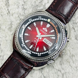 Vintage Ultra Rare Orient King Diver Automatic Red Dial 21jewels Date ...