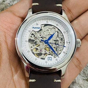 Buy HMT SKELETON SASL-02 Mechanical Automatic White Dial Mens Wrist ...