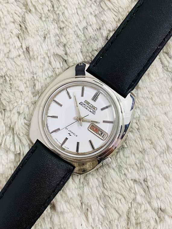 Vintage Seiko 5 Actus Mechanical Automatic White Dial… - Gem