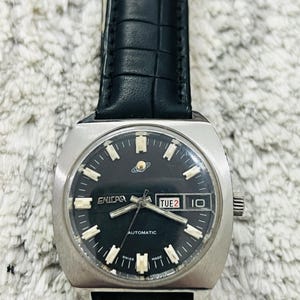 Vintage Enicar Automatic Black Dial Date/day Swiss Made Men’s Wrist ...