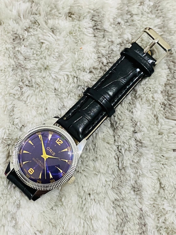 Rare Vintage ORIS Purple Dial Hand Winding Wrist watc… - Gem