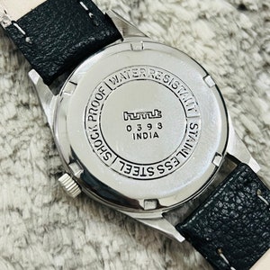 Vintage HMT Chinar Manual Winding Rare Black Dial 17jewels Men’s Wrist ...