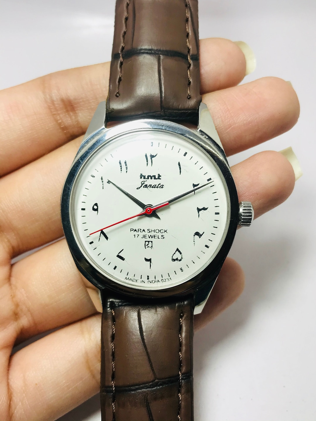 Vintage Hmt JANATA Arabic Numerals Mechanical Hand Winding White Dial ...