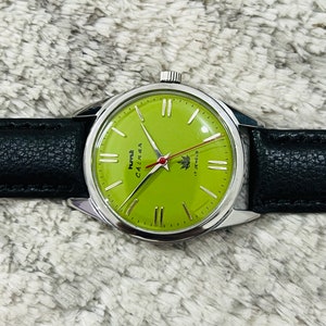 Vintage HMT Chinar Manual Winding Rare Green Dial 17jewels Men’s Wrist ...