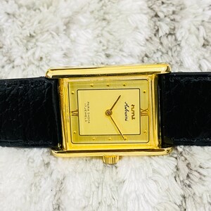 Vintage HMT Ashwini Tank Golden Dial Gold Plated Hand Winding 17jewels ...