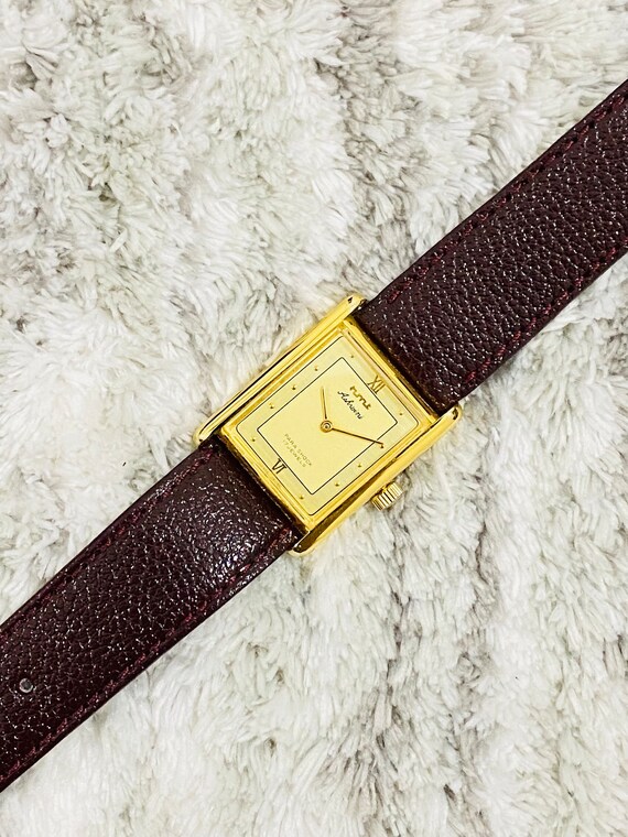 Vintage HMT Ashwini Tank Golden Dial Gold Plated Hand… - Gem