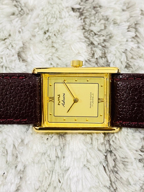 Vintage HMT Ashwini Tank Golden Dial Gold Plated Hand… - Gem