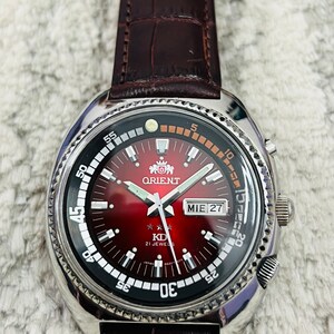 Vintage Ultra Rare Orient King Diver Automatic Red Dial 21jewels Date ...