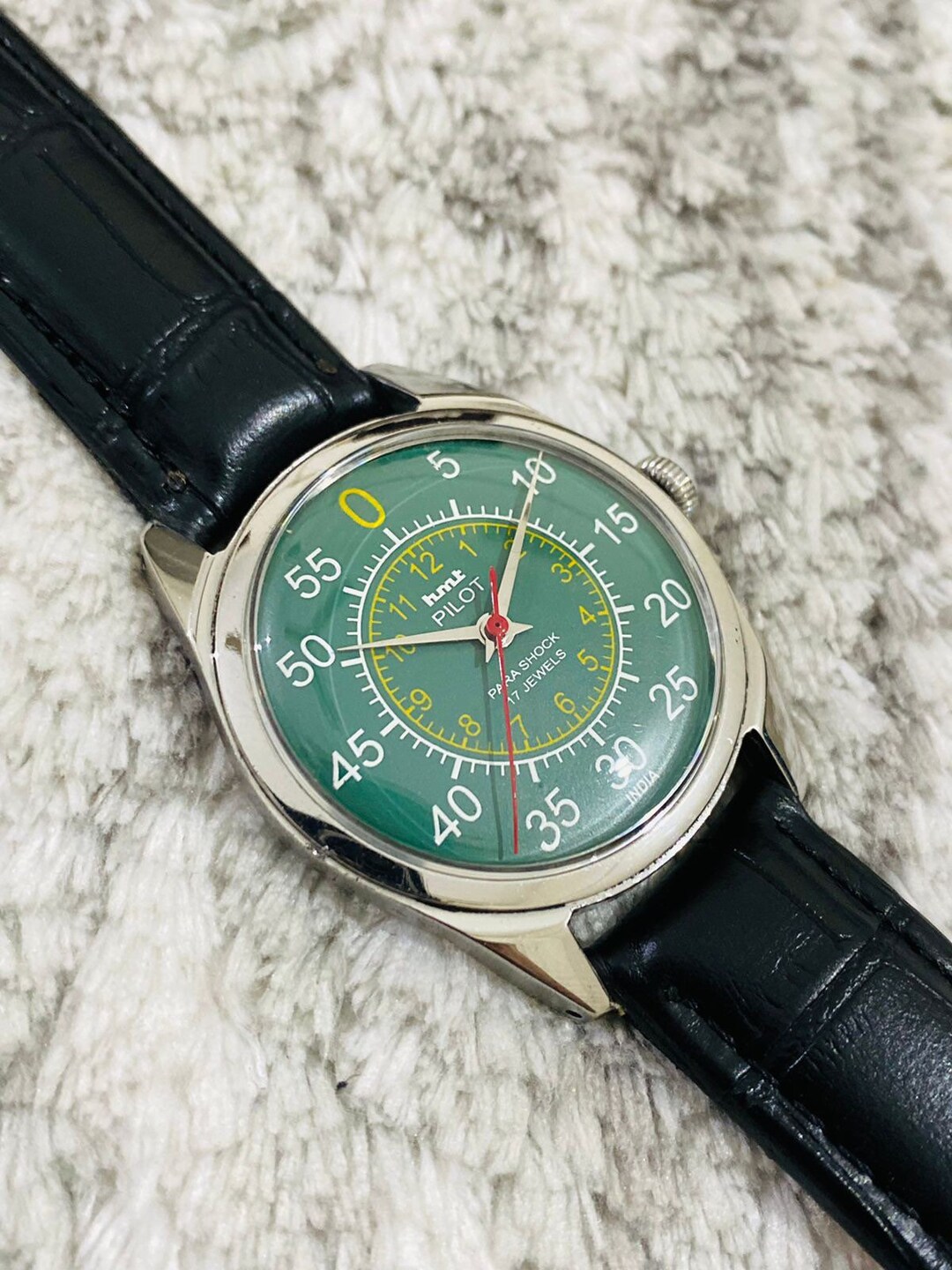 Vintage HMT Pilot Model Mechanical Wrist Watch Men’s 17J Hand Winding ...