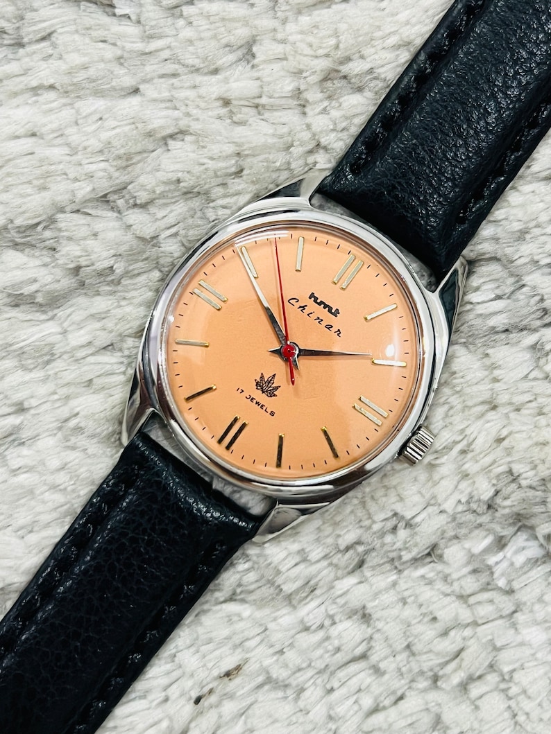 Vintage HMT Chinar Manual Winding Salmon Dial 17jewels Men’s Wrist ...
