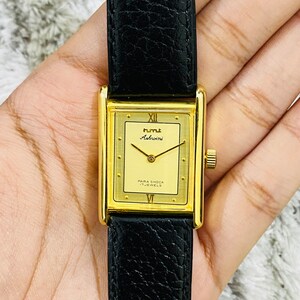 Vintage HMT Ashwini Tank Golden Dial Gold Plated Hand Winding 17jewels ...