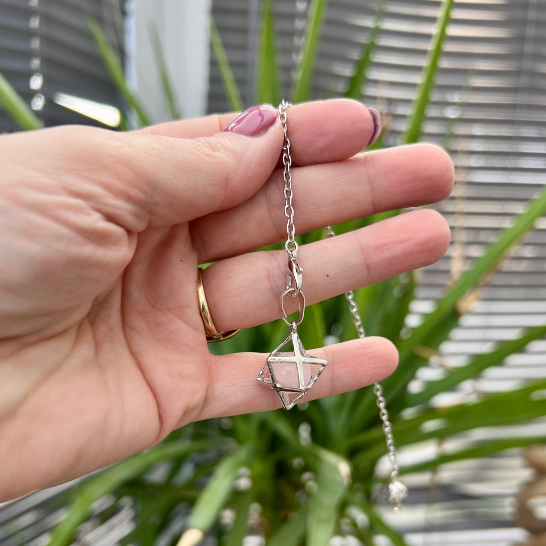 Rose Quartz Star Pendulum - Etsy