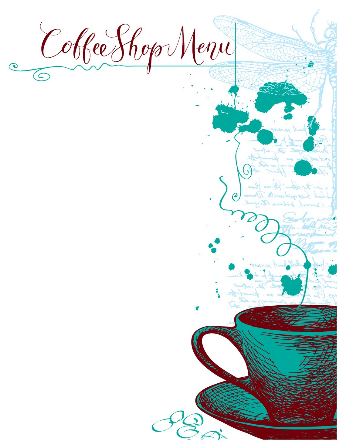 Coffee Menu - Printable (3 Colors) - Etsy
