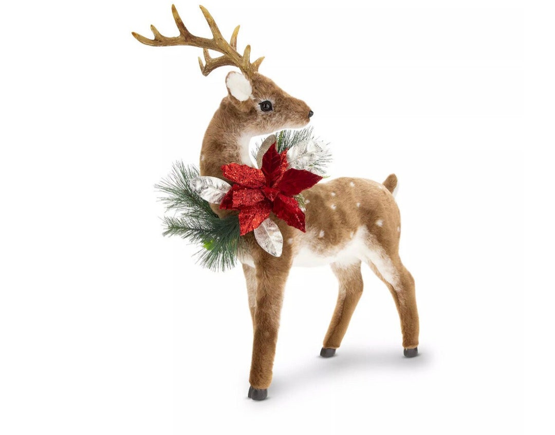 Mark Roberts Deer With Wreath - Etsy