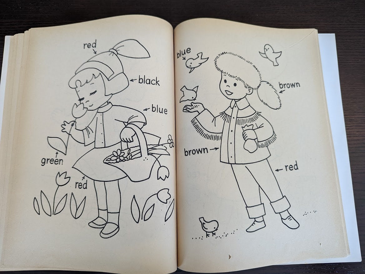 Vintage 1960 Colorama Coloring Book James and Jonathan Inc. - Etsy