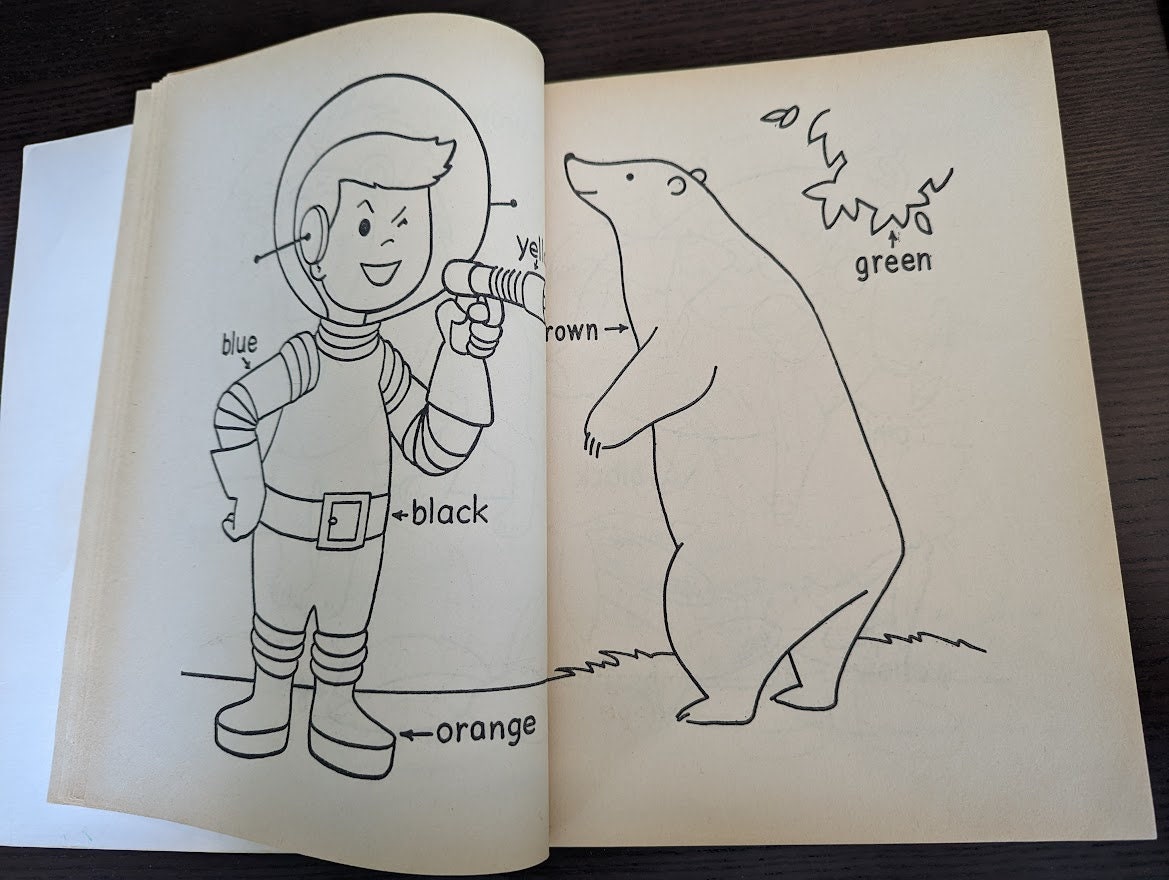 Vintage 1960 Colorama Coloring Book James and Jonathan Inc. - Etsy