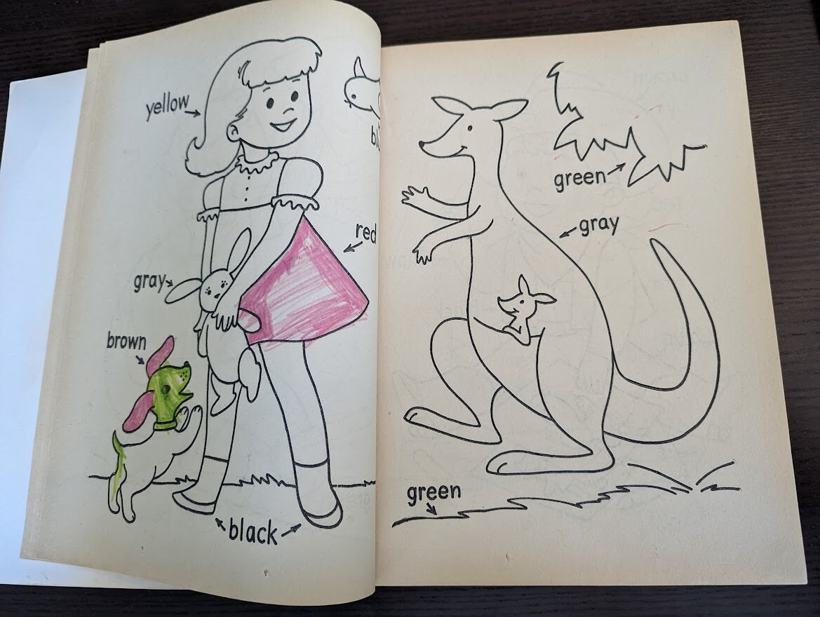Vintage 1960 Colorama Coloring Book James and Jonathan Inc. - Etsy