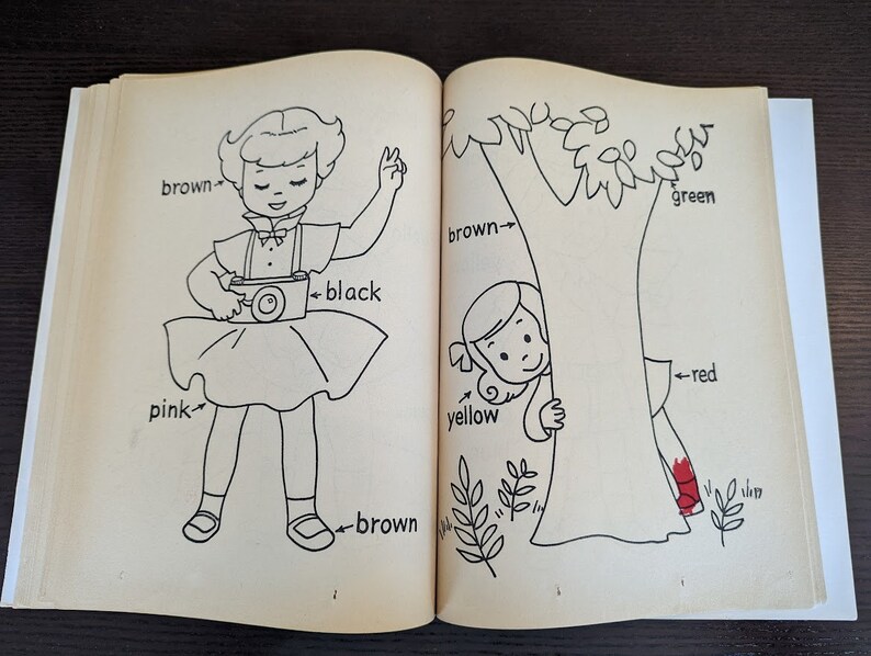 Vintage 1960 Colorama Coloring Book James and Jonathan Inc. - Etsy