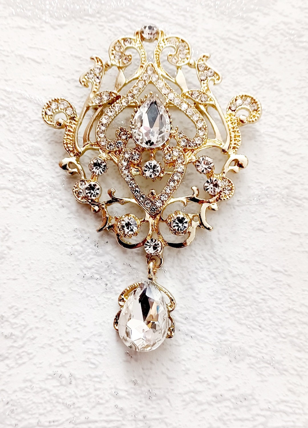 Vintage Gold Crown Brooch, Drop Brooch Pin,crown Brooch, Small ...