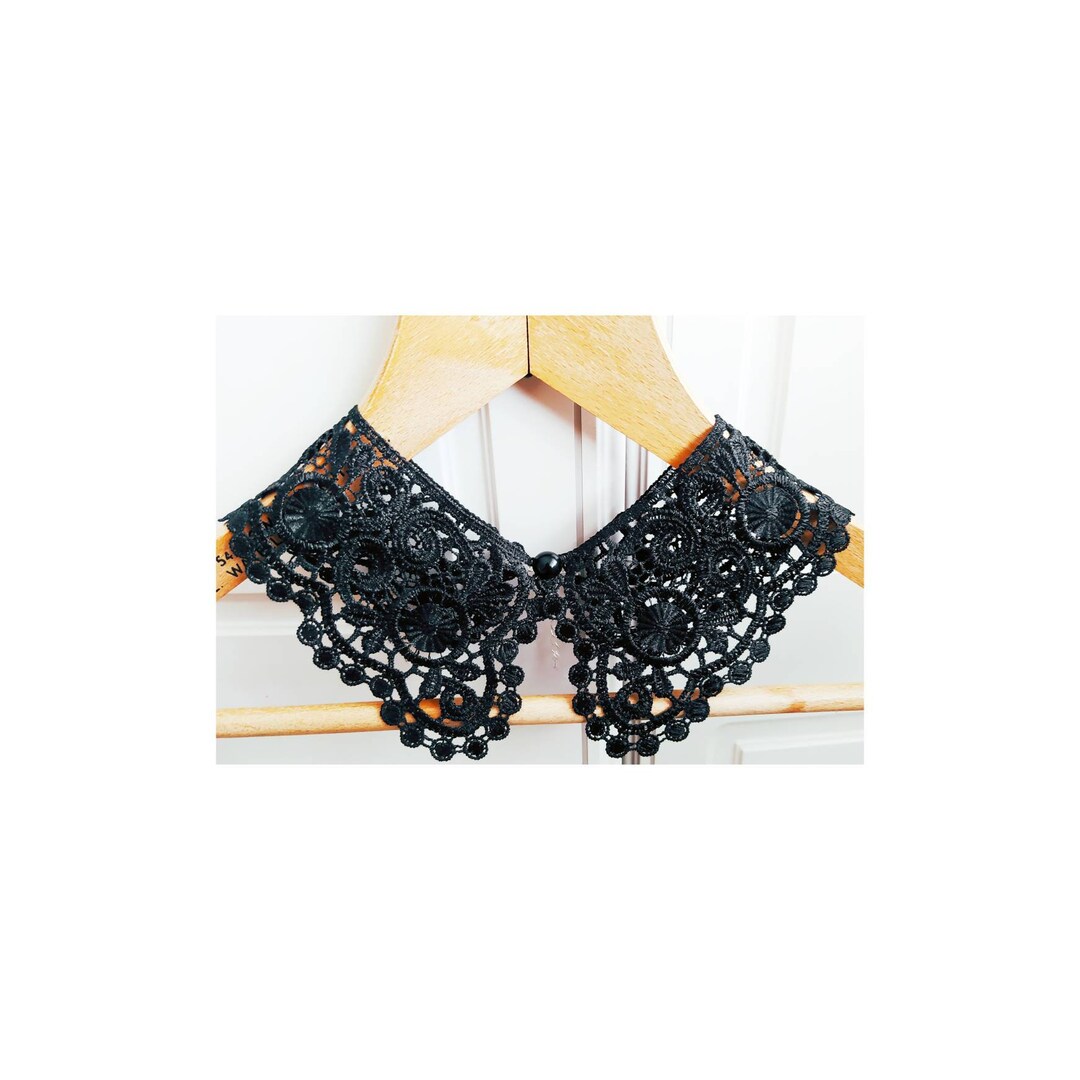 Black Lace Peter Pan Collar,detachable Collar, Rbg Inspired Lace Collar ...