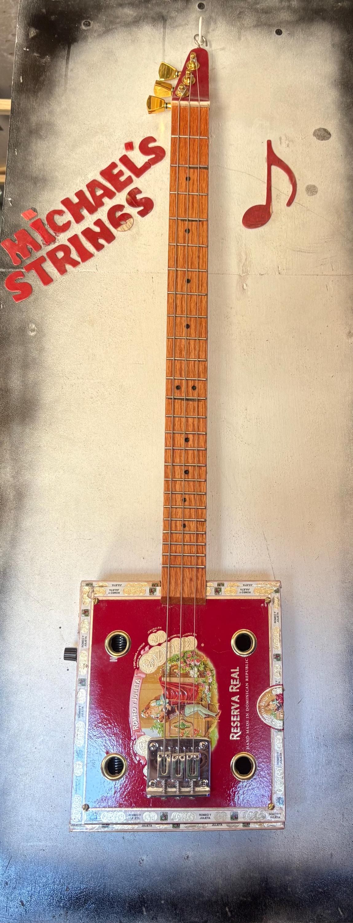 3 String Electric / Acoustic Cigar Box Guitar - Etsy