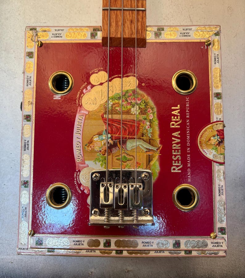 3 String Electric / Acoustic Cigar Box Guitar - Etsy