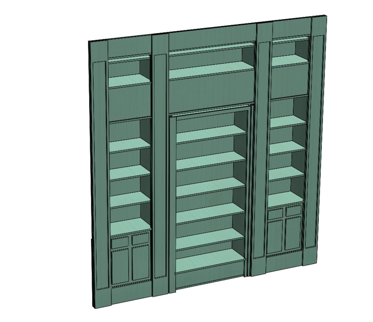 Hidden Door Library Wall With Hinged Door LBH 9.25 X - Etsy Canada