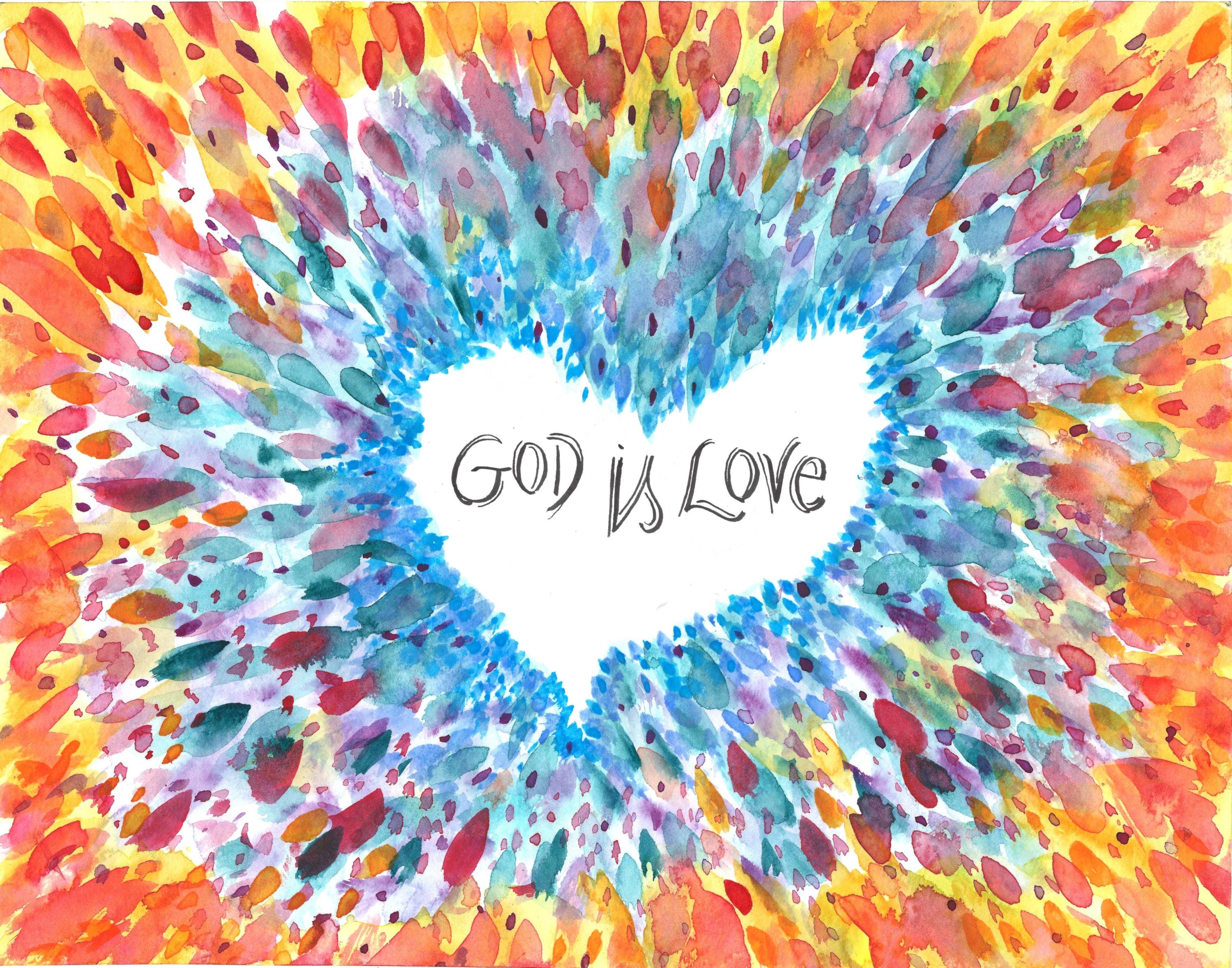 1_god is Love, Faith and Holy Spirit-based, Uplifting, Original Art ...