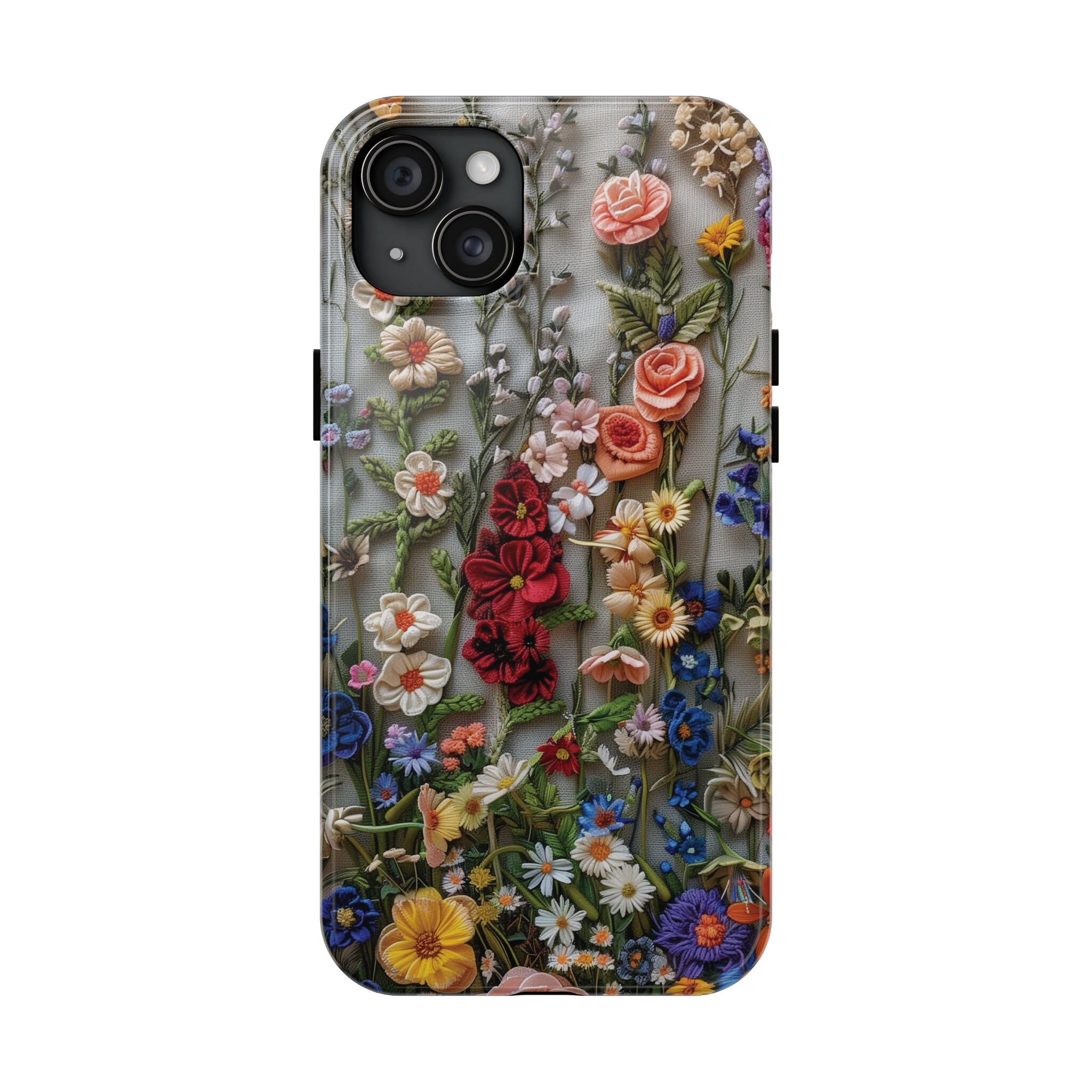 3D Wildflower Ribbon Embroidery Phone Case Floral Case - WF2-1-PC - Etsy