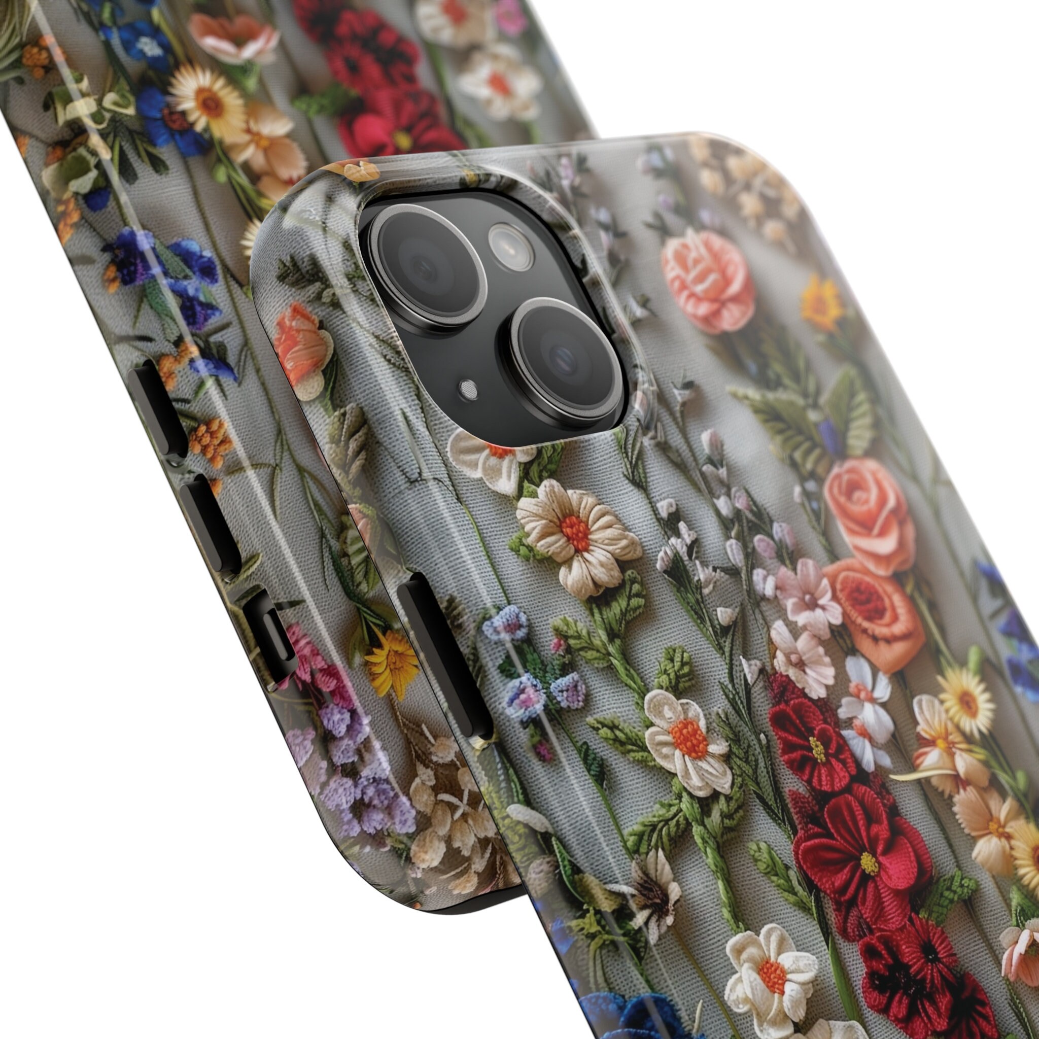 3D Wildflower Ribbon Embroidery Phone Case Floral Case - WF2-1-PC - Etsy