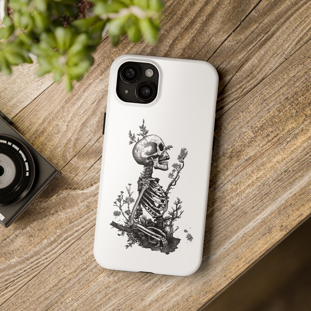 Skeleton Phone Case Goth Black and White Case - GTH2-1-PC - Etsy