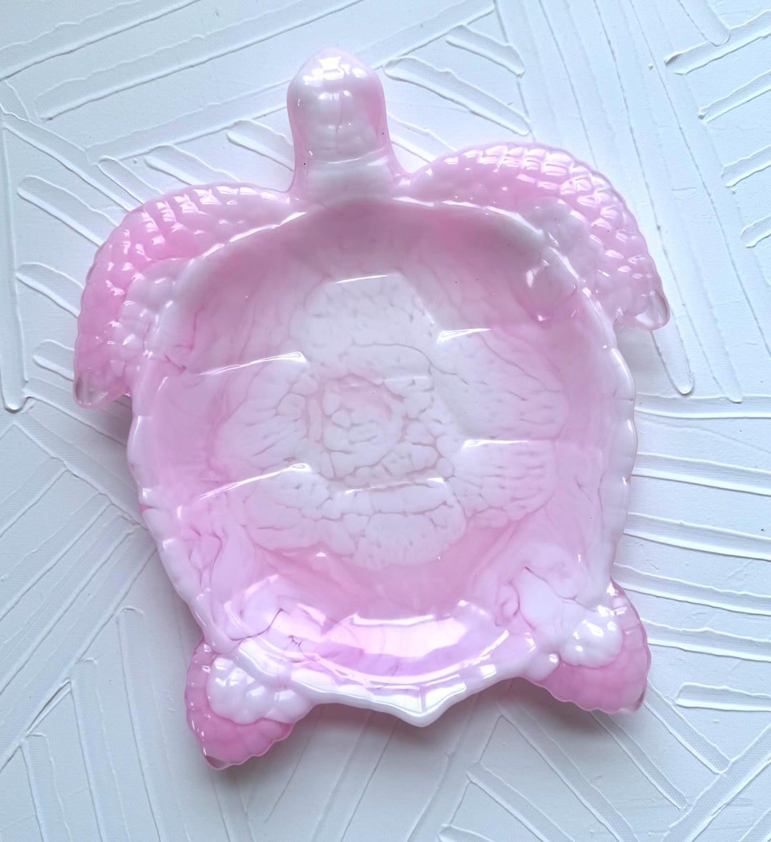 Sea Turtle Resin Vanity Tray: Pink Glass Glitter Beach Decor - Etsy