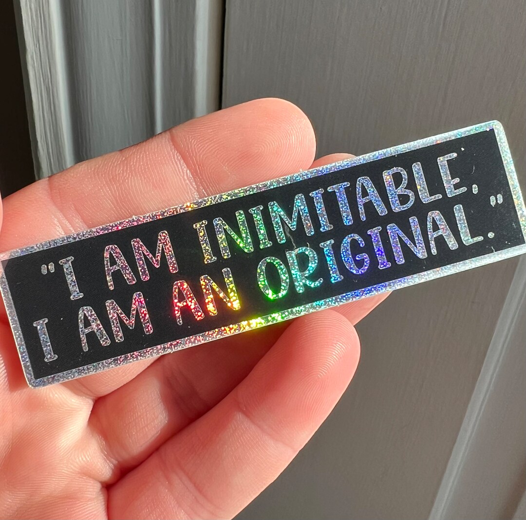Holographic Pixie Dust Sticker: I Am Inimitable, Hamilton Inspired - Etsy