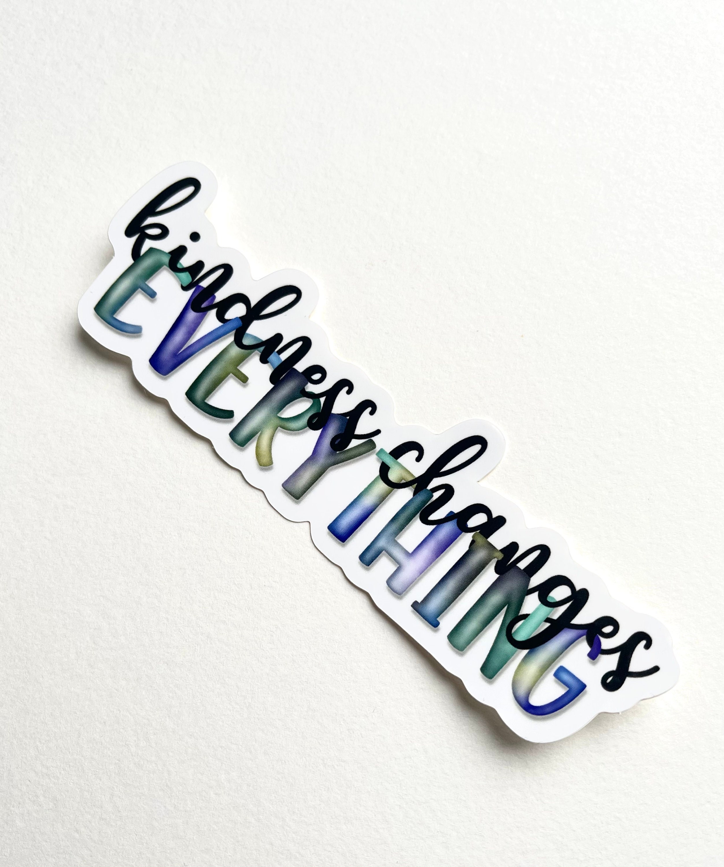 VINYL Sticker, Kindness Changes Everything, Decal for Waterbottle ...