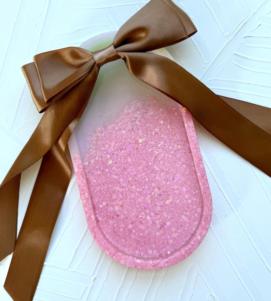 Handcrafted Pink Glitter Resin Vanity Tray, Jewelry Trinket Holder - Etsy