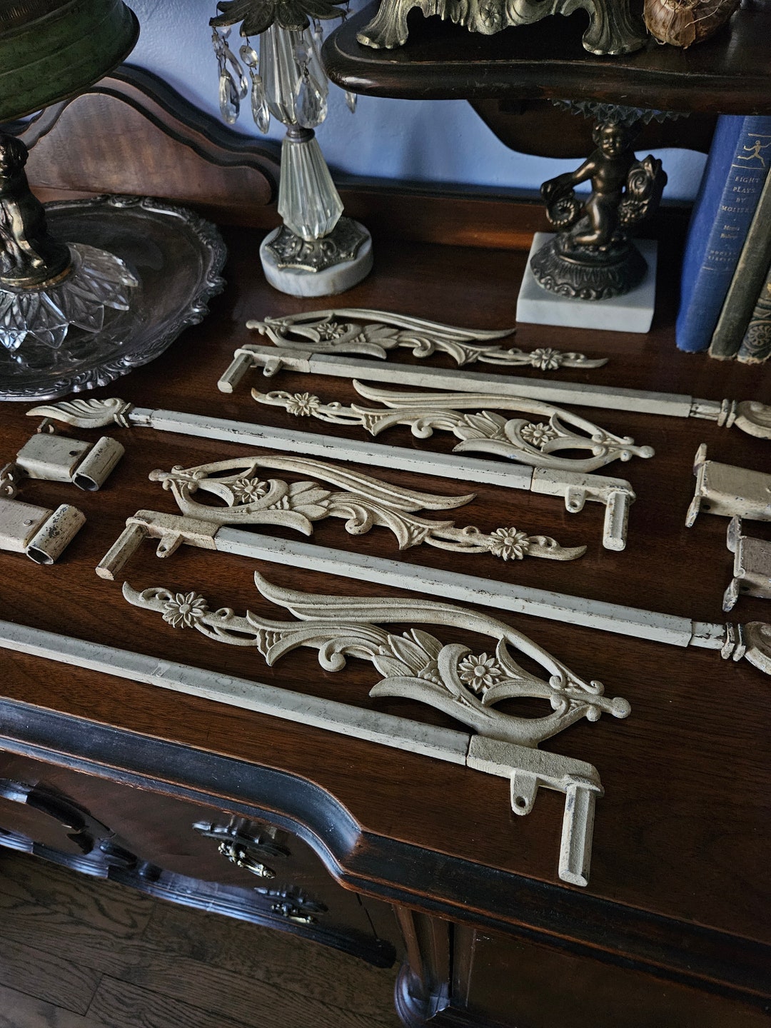 Vintage Art Deco Swing Arm Curtain Rods Adjustable Metal Set of 4 - Etsy