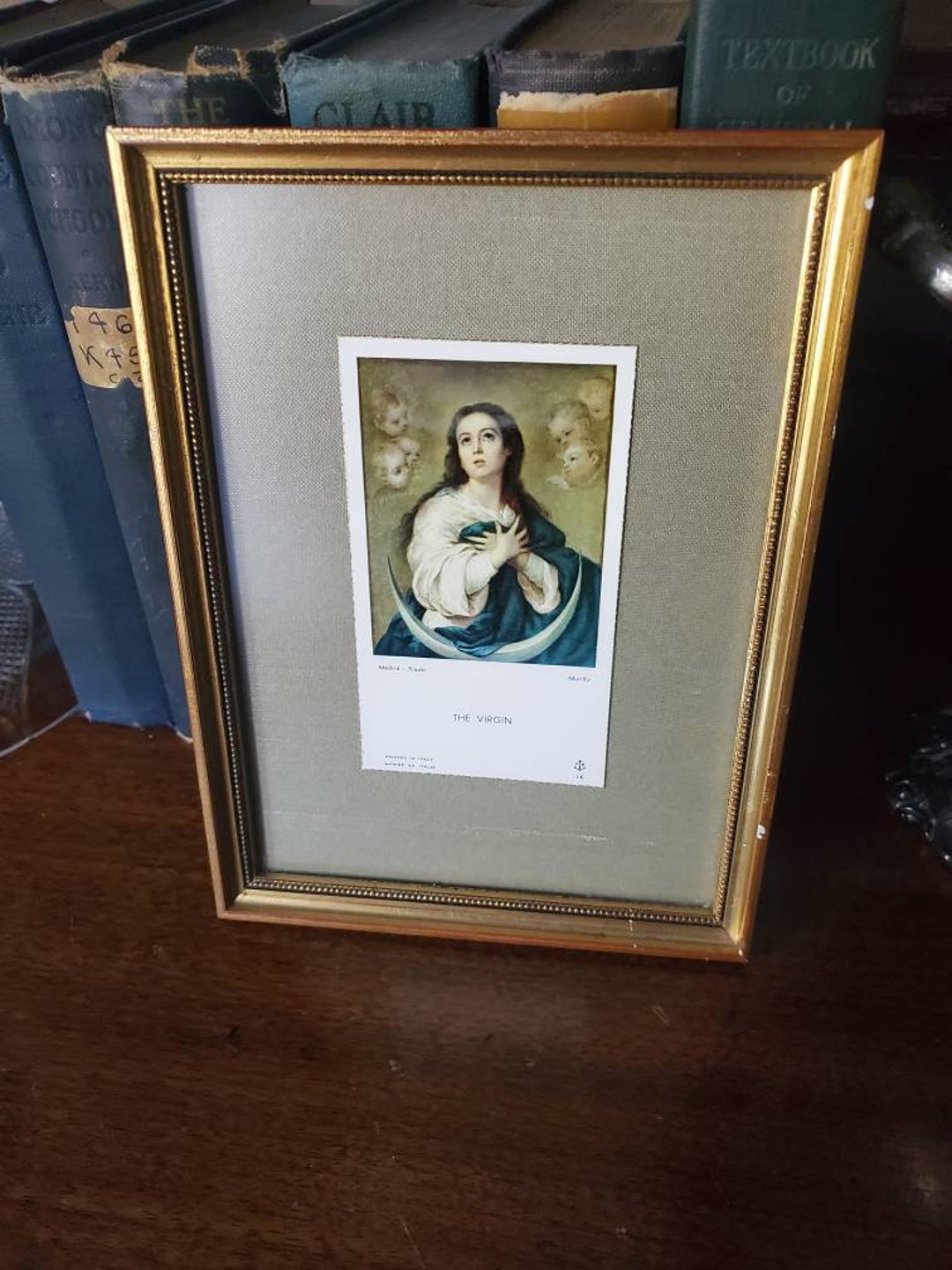 Framed Immaculate Conception Prayer Card Murillo Italy Virgin Mary - Etsy