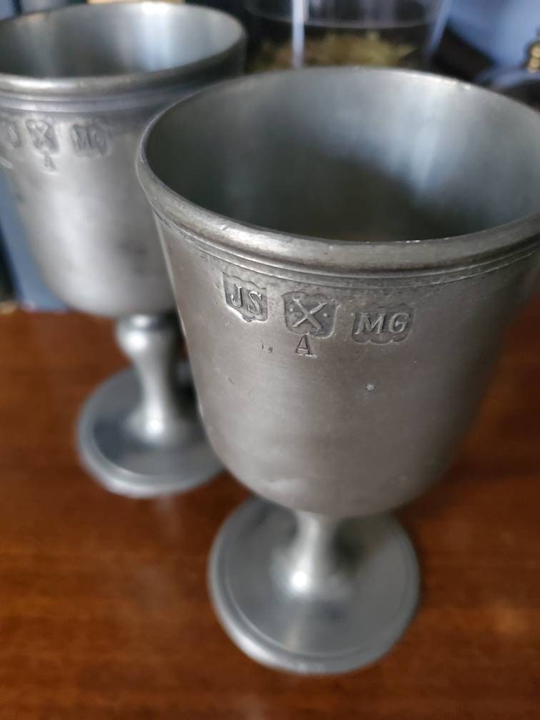 Antique Pewter Goblet
