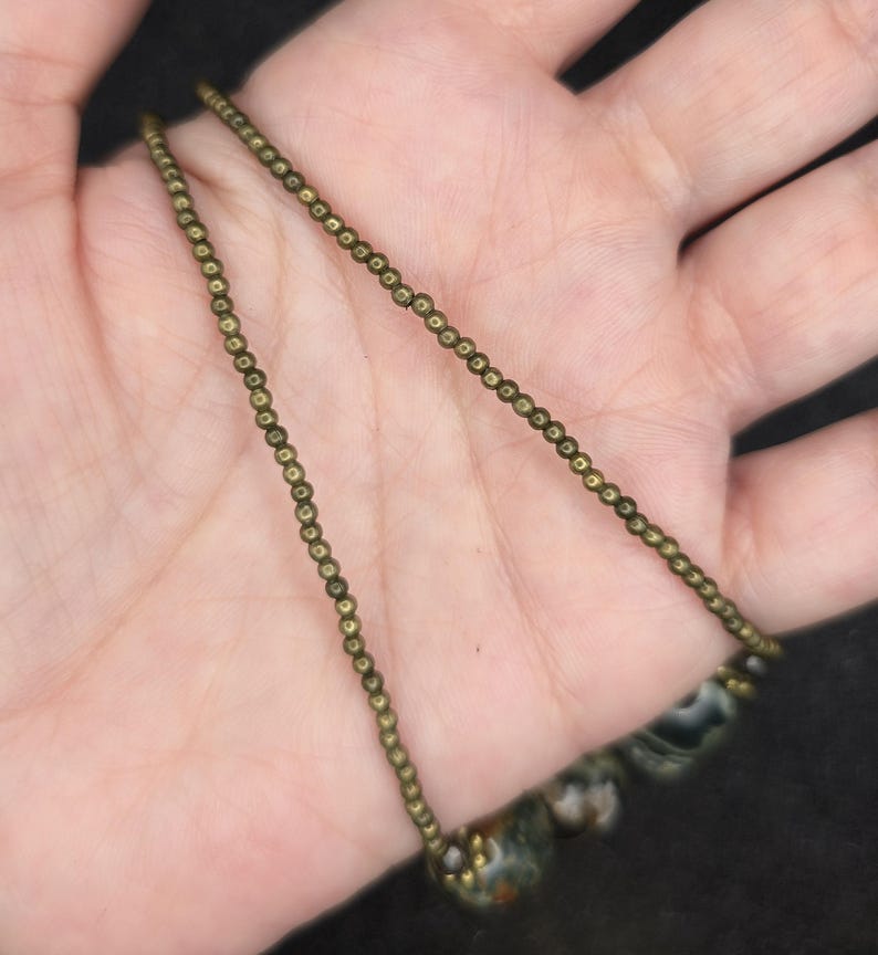 Handcrafted Ocean Jasper Necklace: Boho Chic Everyday Wear, Jewelry ...