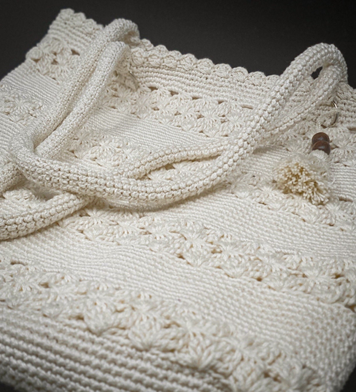 Large Crochet Made Shopping Bag in Natural Beige Colour on Sale - Etsy