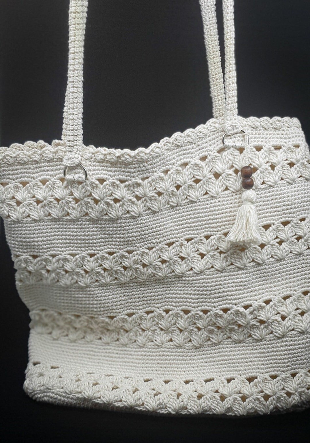 Large Crochet Made Shopping Bag in Natural Beige Colour on Sale - Etsy