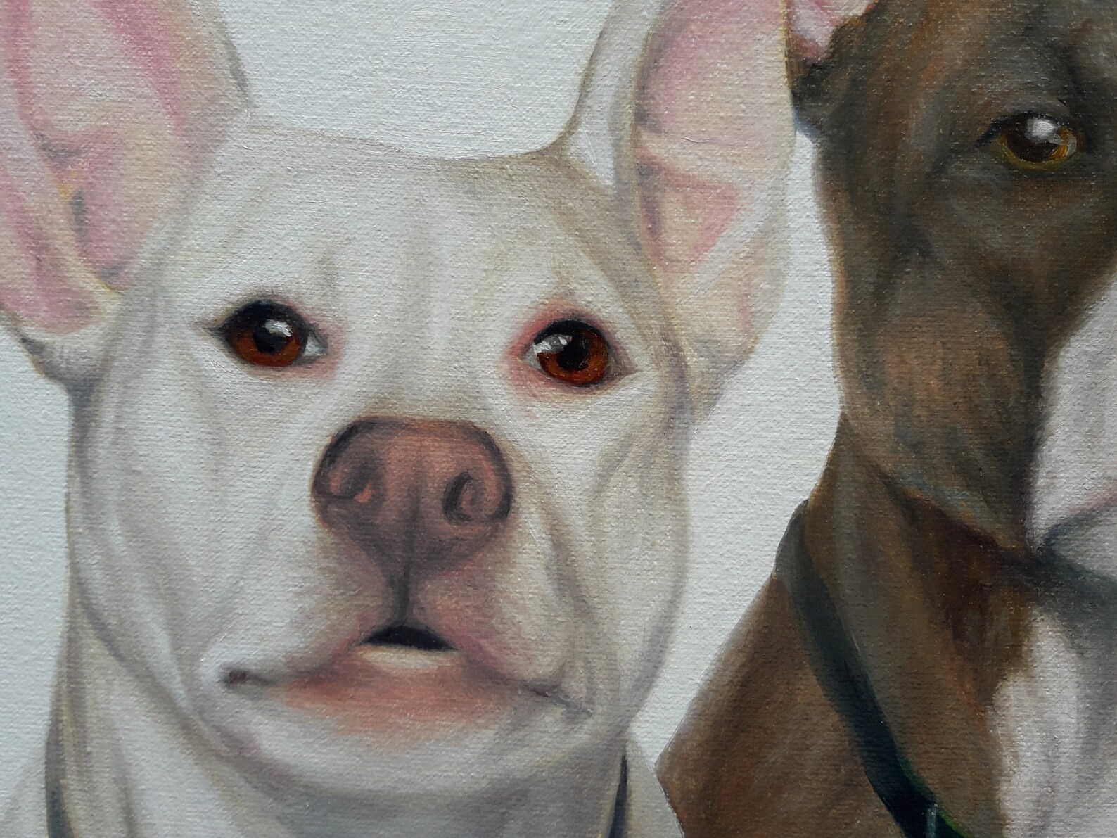 Custom Dog Portrait Three Dogs Painting on Canvas - Etsy