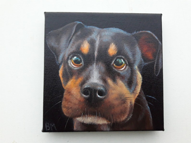 Rottweiler Portrait Oil Painting Rotties Gift for Dog Lovers - Etsy